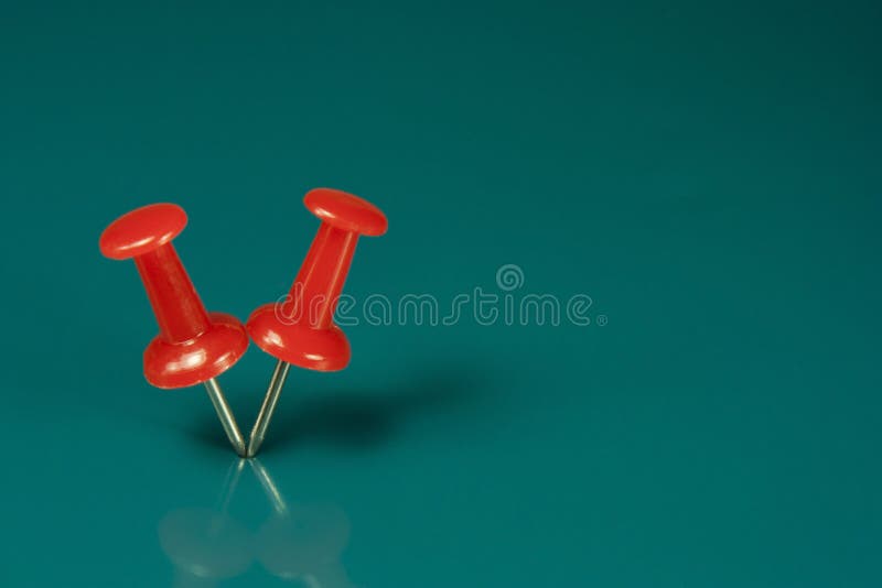 Red push pins stock photo. Image of cotton, thread, spike - 35392578