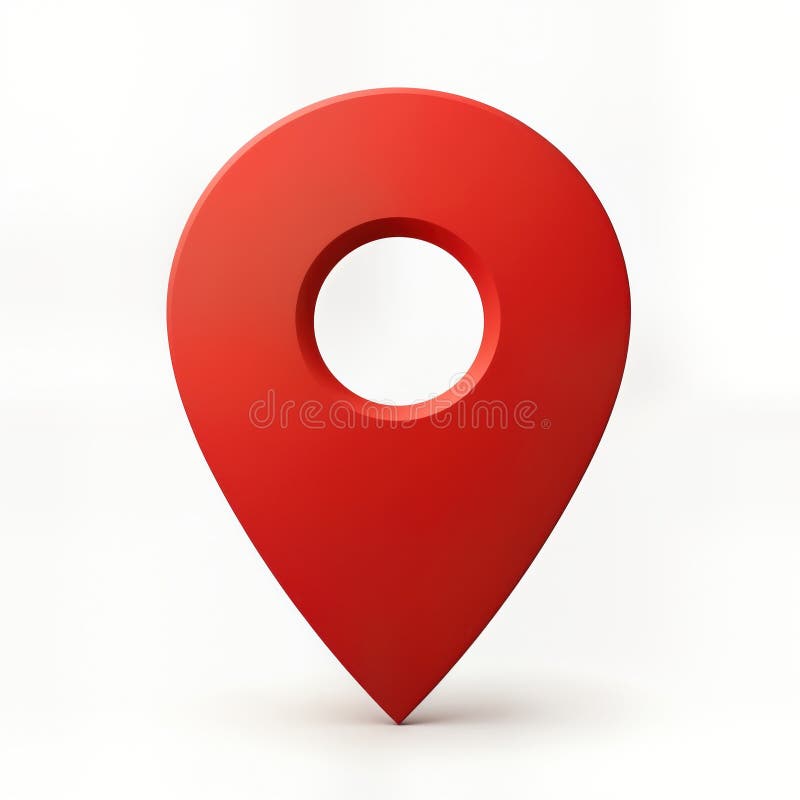 Red Pushpin Graphic. Simple Location Marker. Suitable for Map Design ...