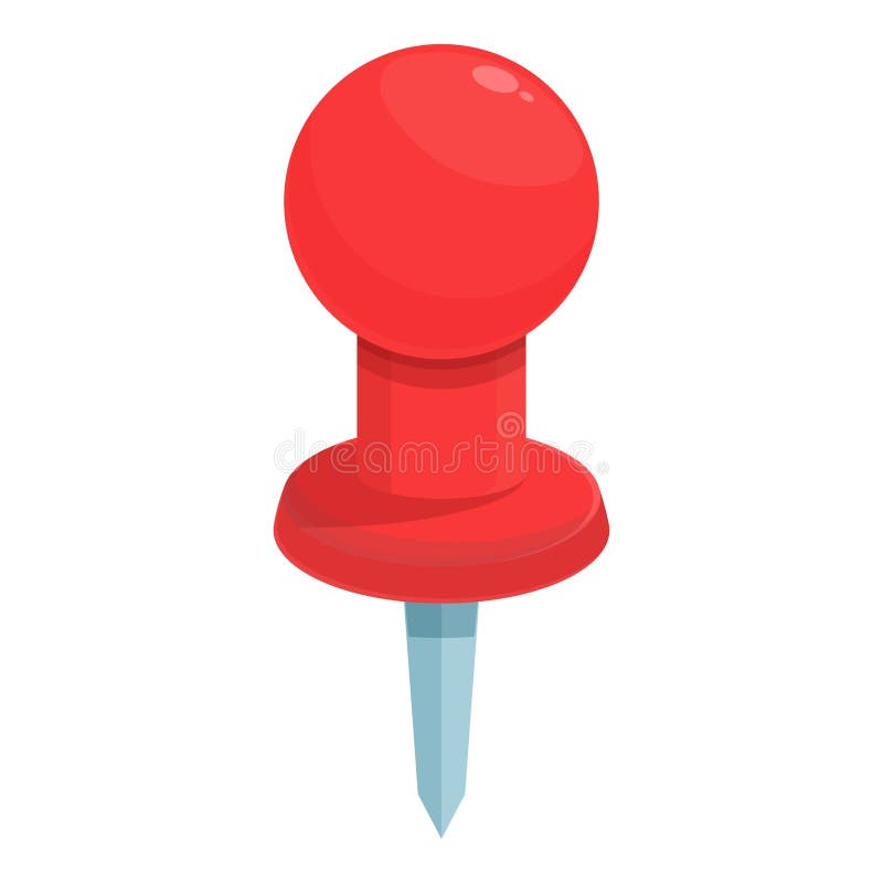 Red Push Pin Icon Cartoon Stock Illustrations – 161 Red Push Pin Icon ...