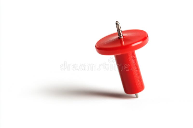 Red Pushpin Ready To Tack a Note a Simple Task Stock Illustration ...