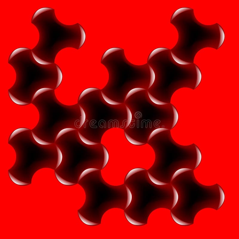 Red puzzle stock vector. Illustration of team, imagination - 12503102