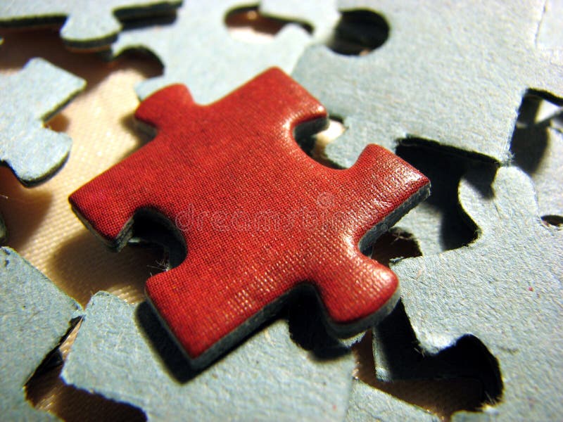 Red puzzle 2 stock image. Image of paper, game, cardboard - 3467743