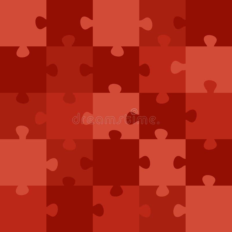 Red puzzle stock illustration. Illustration of attach - 27280645