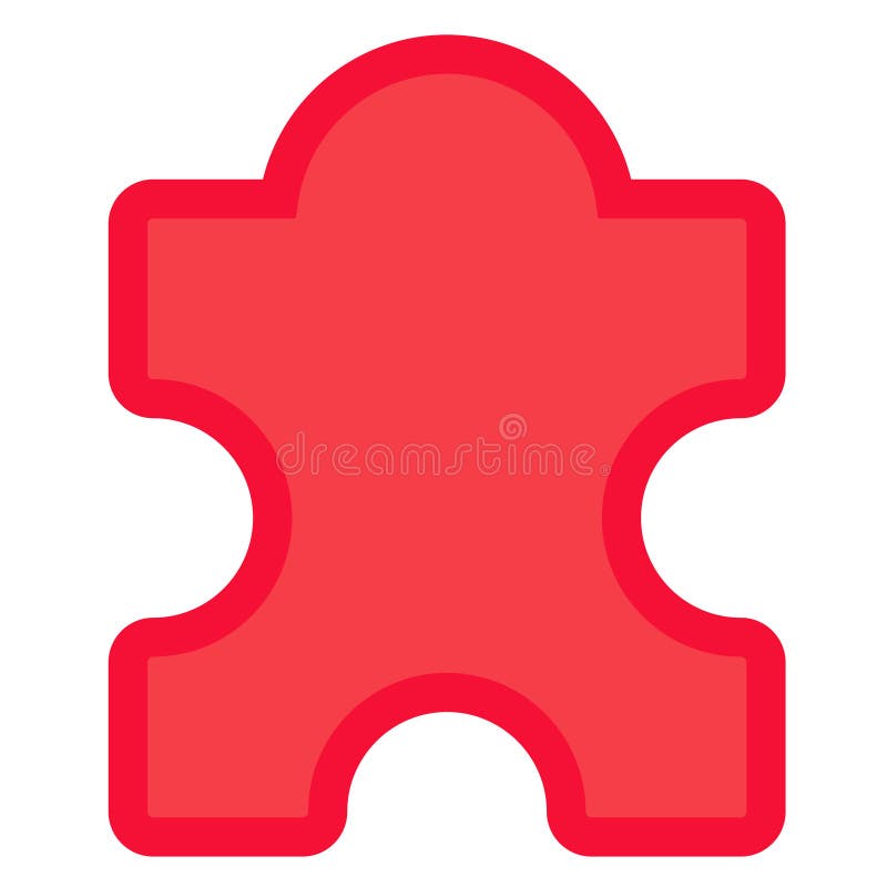 Red Puzzle Piece Icon Togetherness Teamwork Stock Vector - Illustration ...