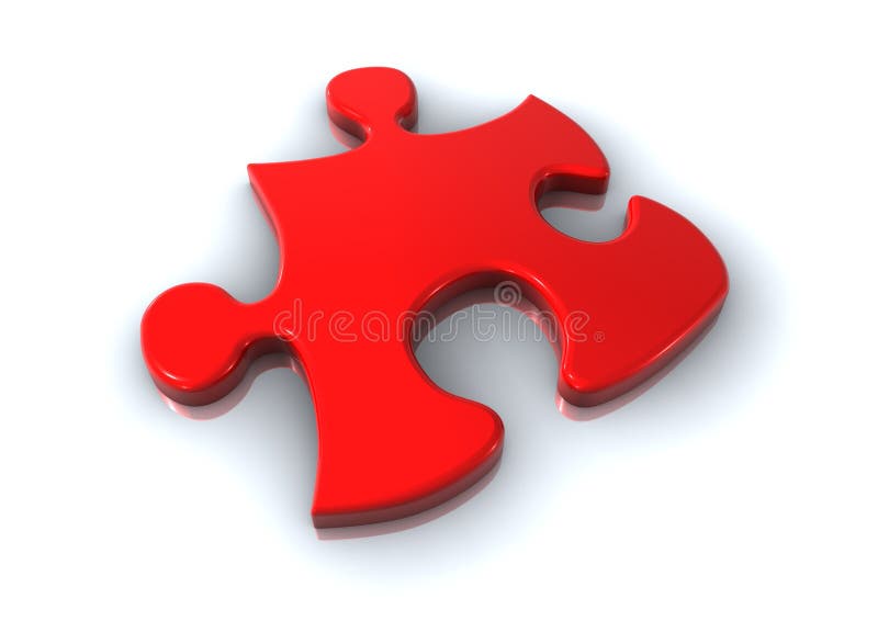 Red puzzle pieces stock illustration. Illustration of reflect - 3667266