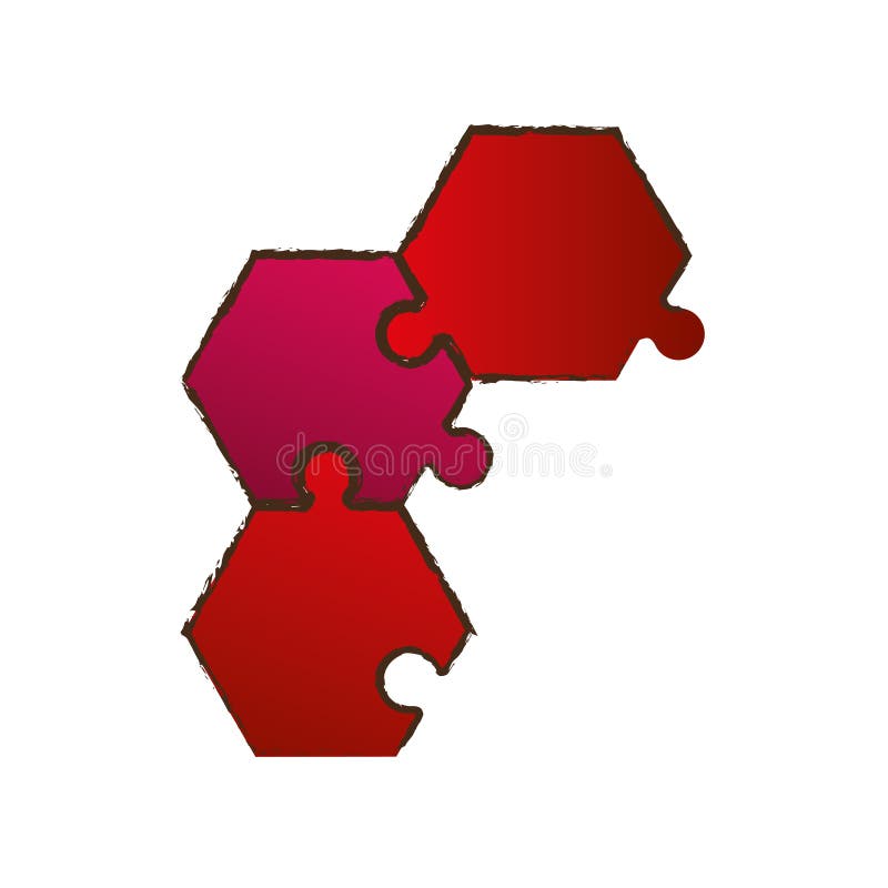 Red puzzle pieces image stock illustration. Illustration of isolated ...