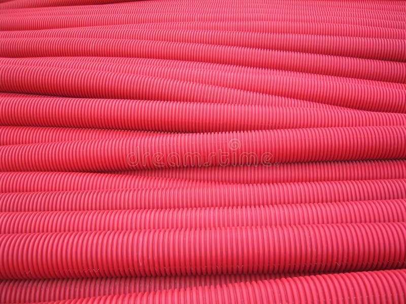 Red pvc pipes stock photo. Image of stack, construction - 12633398