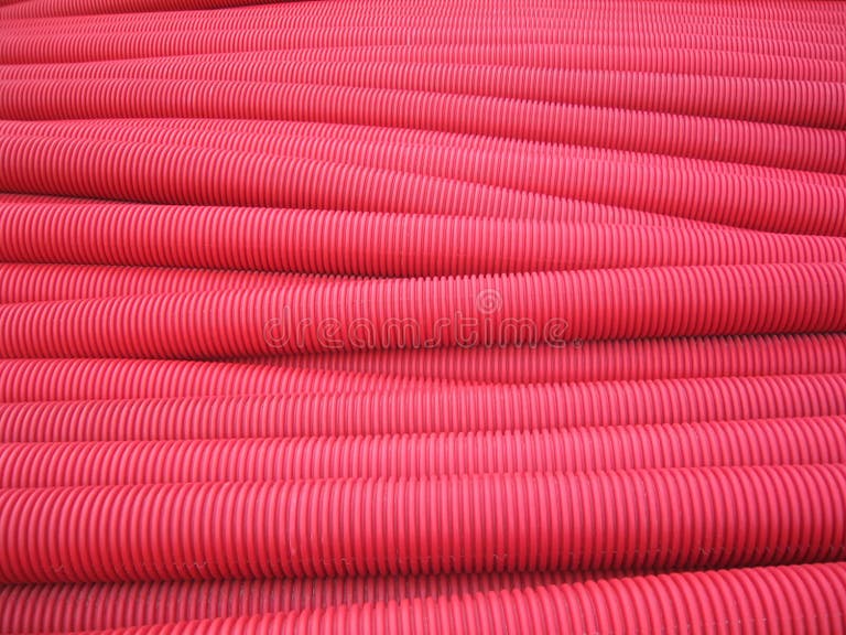 Red pvc pipes stock photo. Image of stack, construction - 12633398