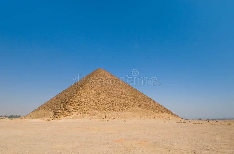 The Red Pyramid of Dahshur, Egypt Stock Photo - Image of east, hill ...