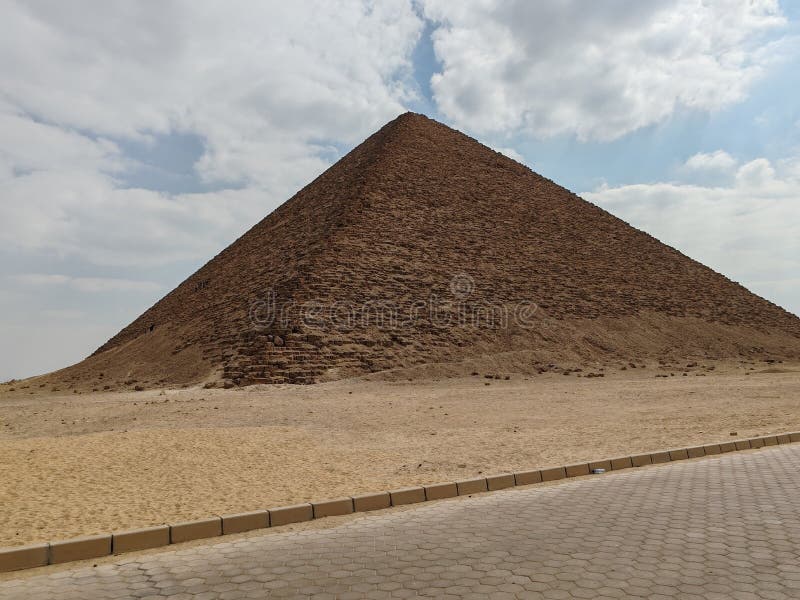 Red Pyramid stock photo. Image of ruins, fortification - 376436596
