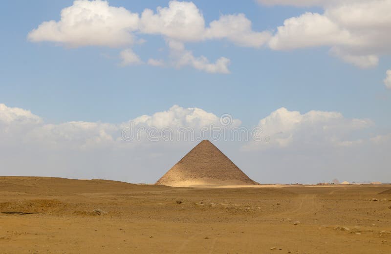 The Red Pyramid in Historical Complex of Dahshur, Egypt Stock Image ...
