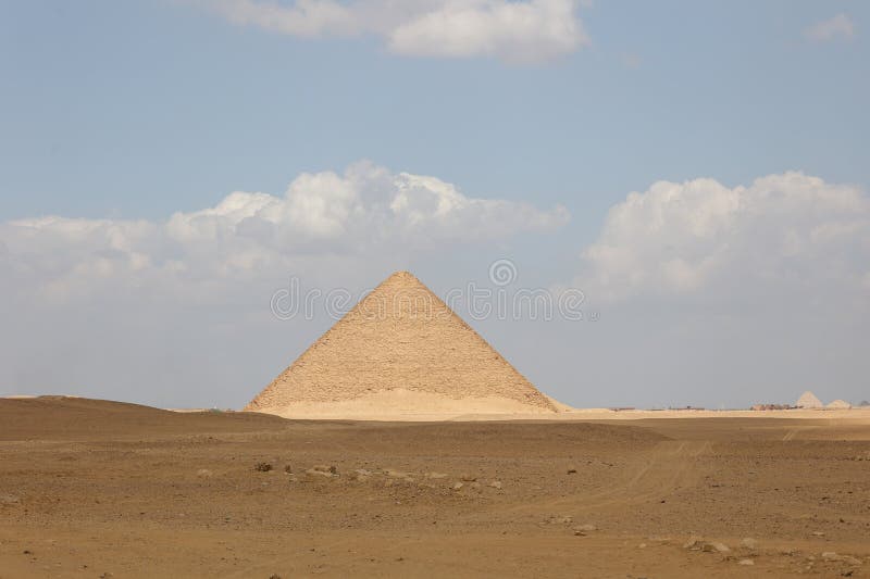 The Red Pyramid of Snefru in Historical Complex of Dahshur, Egypt Stock ...