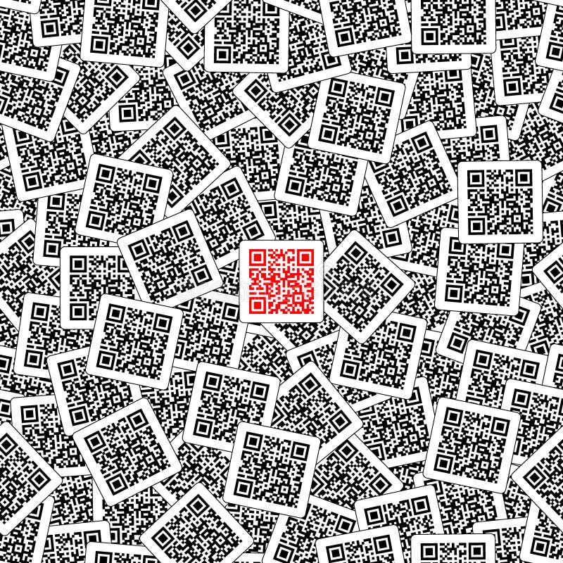 QR red background. stock illustration. Illustration of digital - 125934260