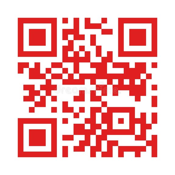 Red QR code stock illustration. Illustration of mobile - 208850991