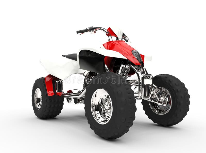 Red Quad - Front View stock illustration. Illustration of background ...