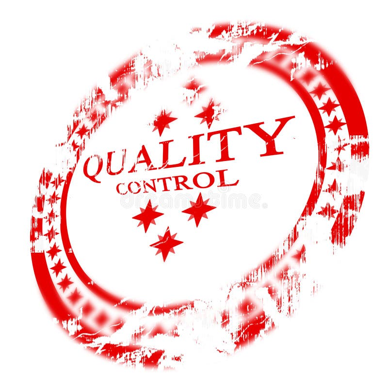Red quality control stamp stock illustration. Illustration of ...
