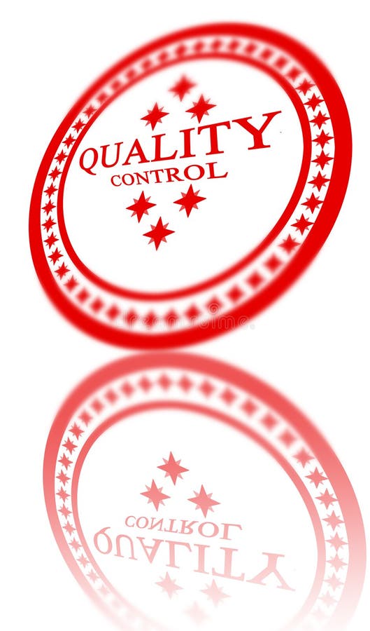 Red quality control stamp stock illustration. Illustration of ...