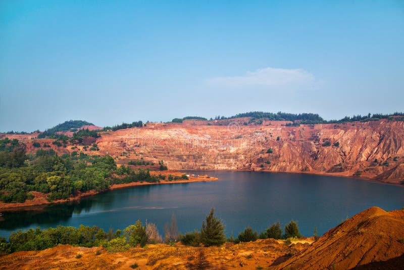 Quarry in India stock image. Image of copper, crater - 105259745