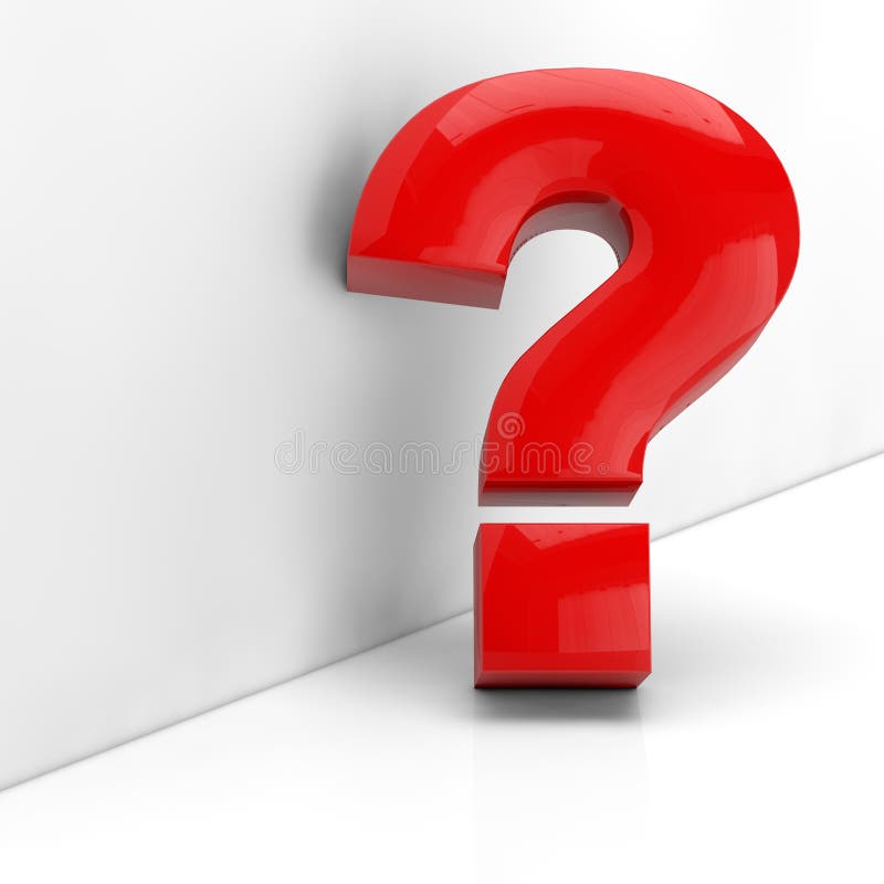 Red question mark in 3D stock illustration. Illustration of mark - 27284195