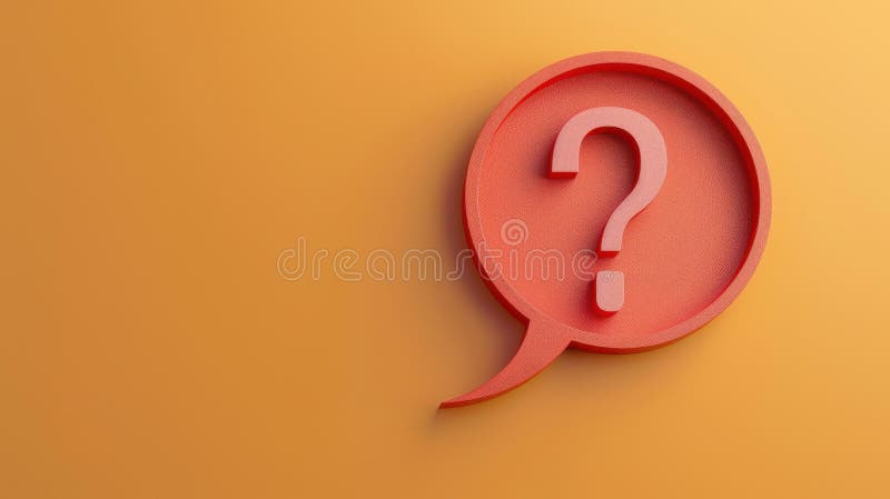 The Red Question Mark.AI Generated Image Stock Photo - Image of orange ...