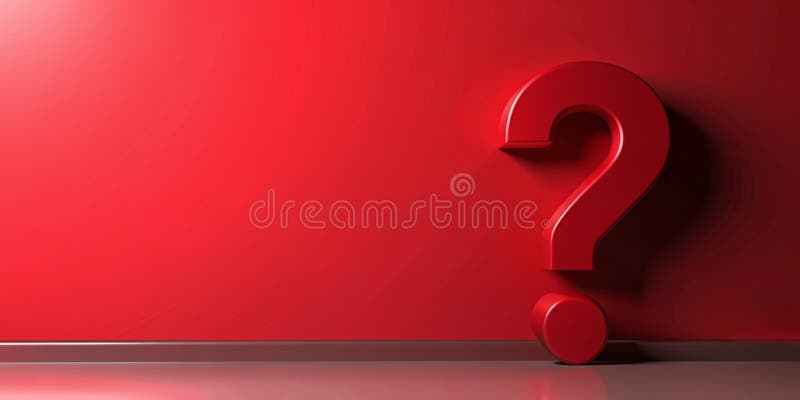 Red Question Mark on Red Gradient Background Generative by AI Stock ...