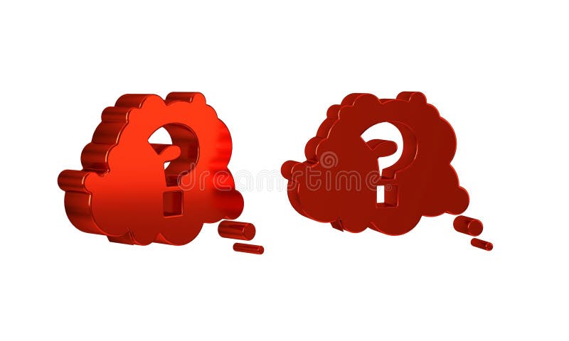 Red Question Mark Icon Isolated on Transparent Background. FAQ Sign ...