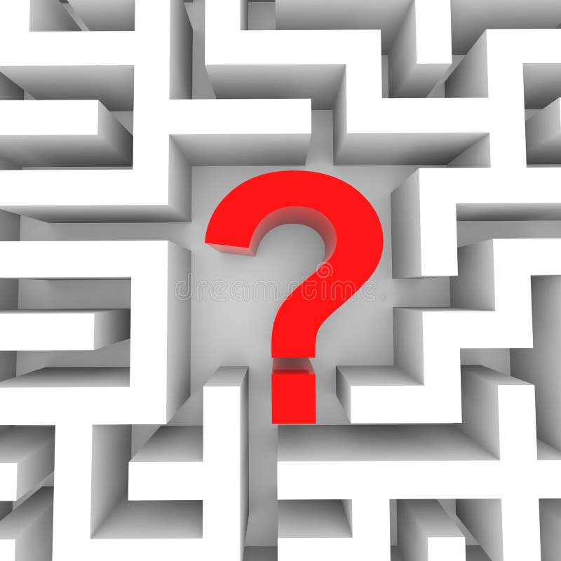 Maze of questions stock illustration. Illustration of mark - 8643312