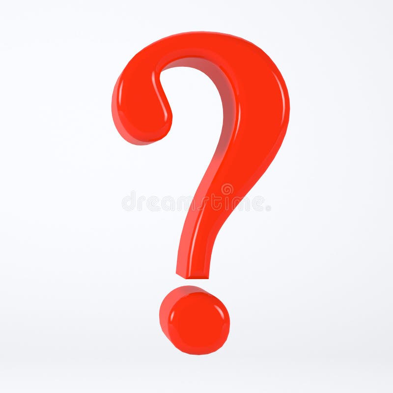 Red Question Mark Isolated - Plastic Text Symbol - 3d Stock ...