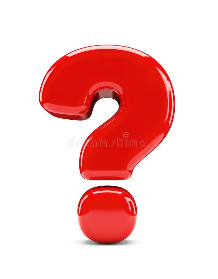 Red Question Mark , Isolated on White Stock Illustration - Illustration ...