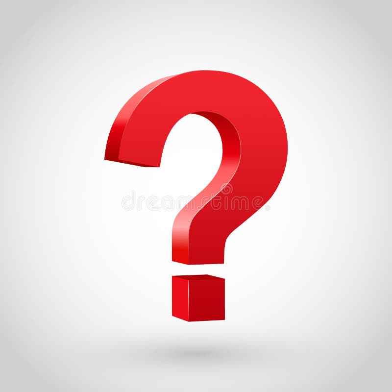 Red Question Mark, Isolated on White. Vector Stock Vector ...