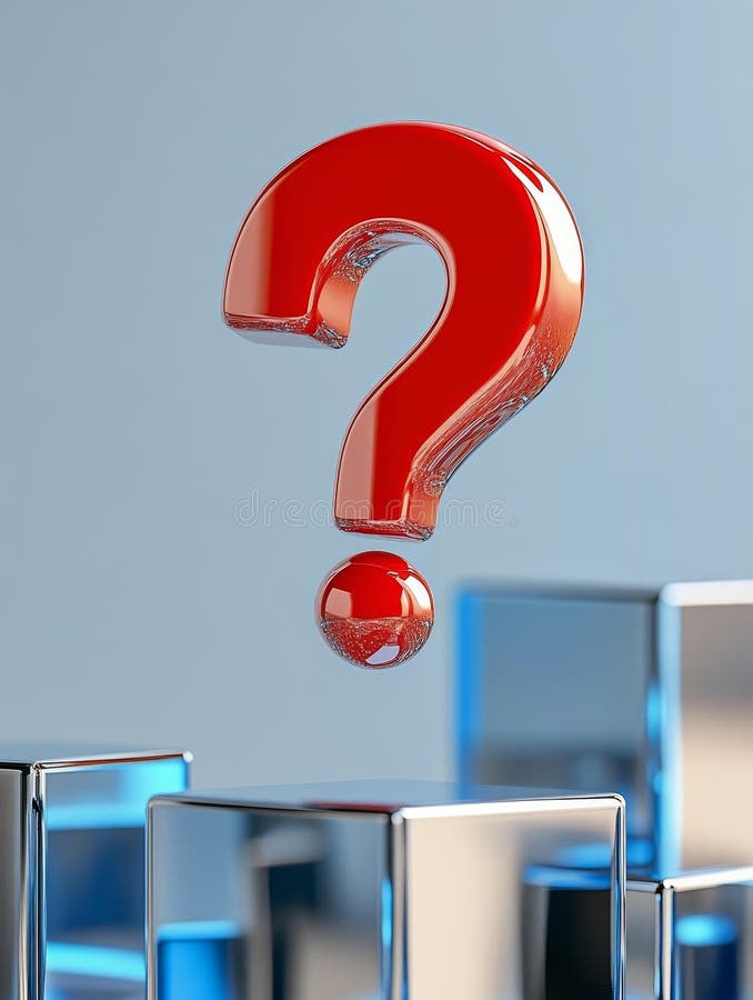 Red Question Mark Over Cubes Uncertainty Choice Decision ...