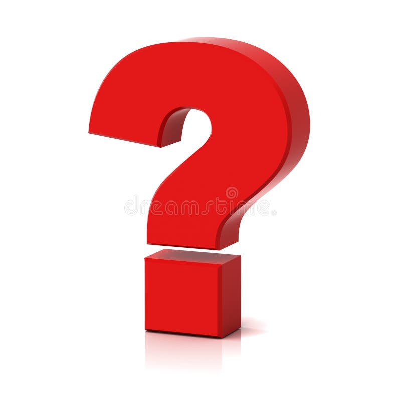 Red Question Mark Over White Background Reflection Shadow Stock ...