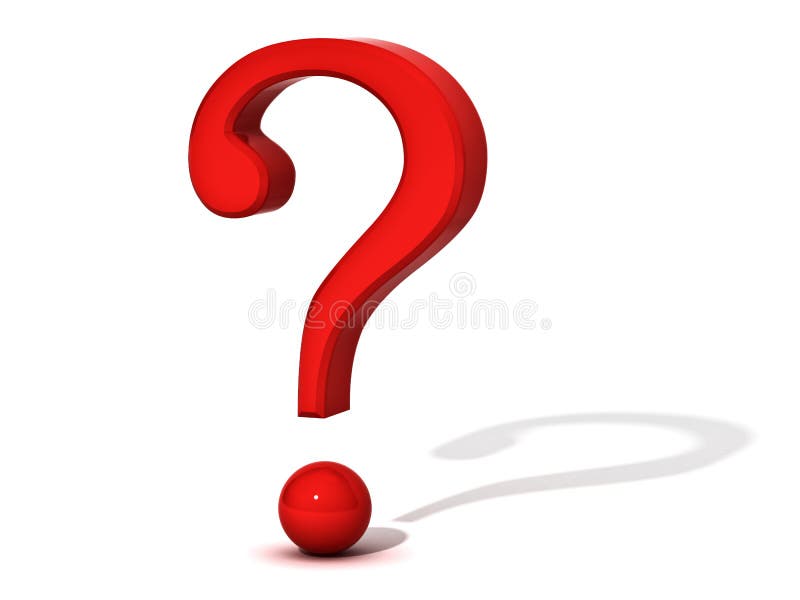 Red Question Mark Over White Background Stock Illustration ...