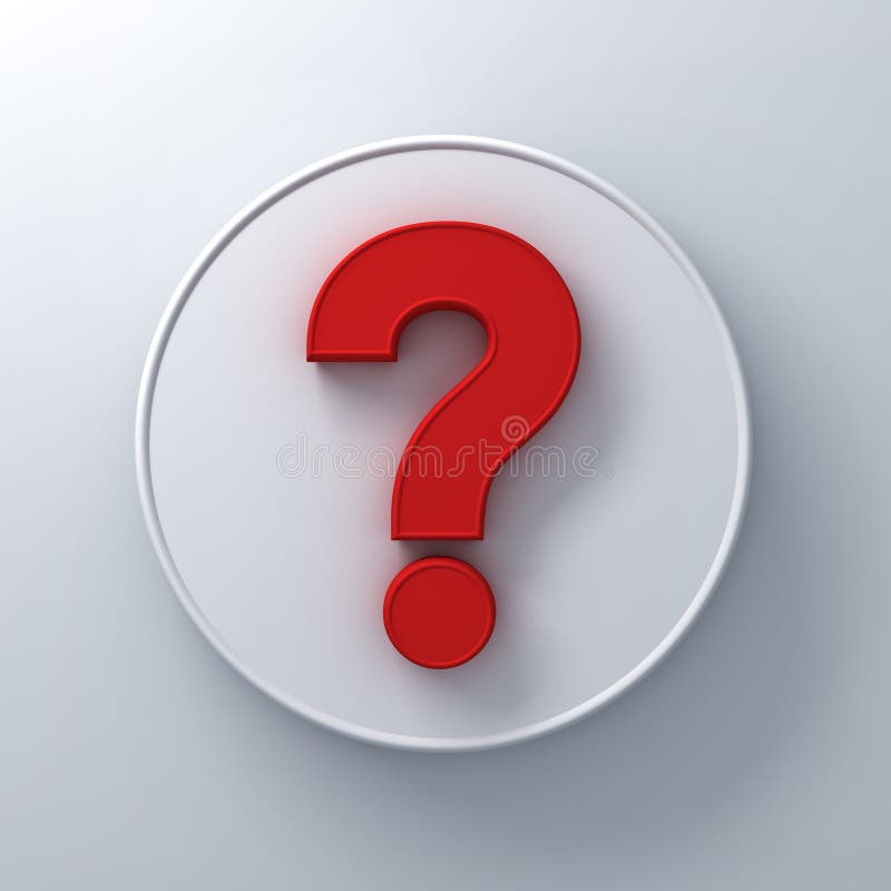 Red Question Mark on Round White Signboard Background Abstract with ...