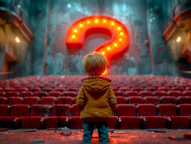 Red Question Mark with Small Puppet People Stock Illustration ...