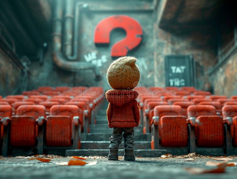 Red Question Mark with Small Puppet People Stock Illustration ...