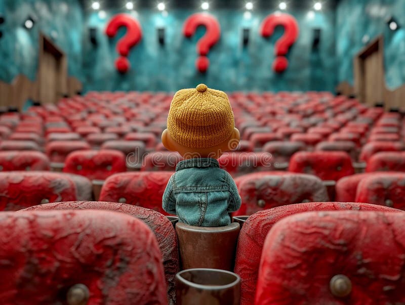 Red Question Mark with Small Puppet People Stock Illustration ...