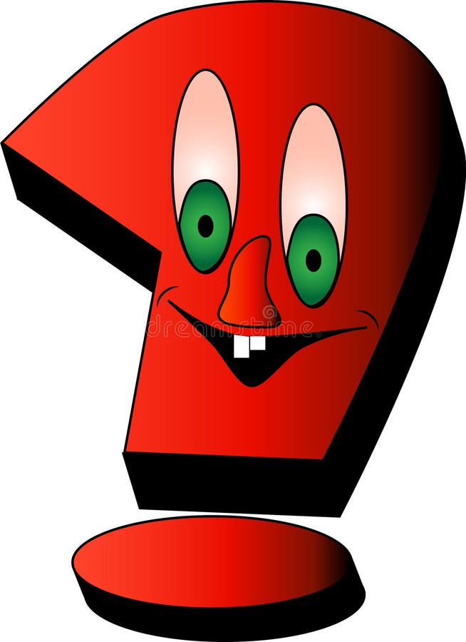 Question mark with smile stock illustration. Illustration of cartoon ...