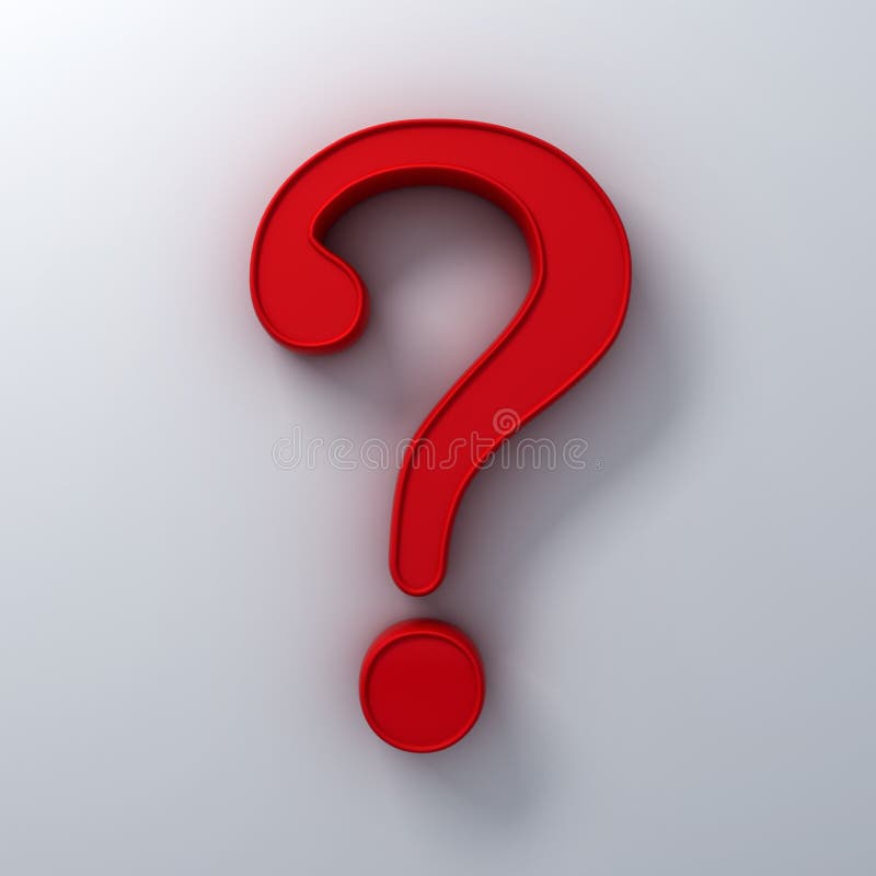 Red Question Mark on White Background Abstract with Shadow Stock ...