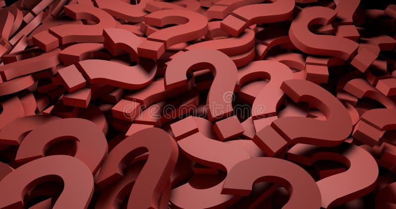 Red Question Marks Background. 3d Illustration Stock Illustration ...