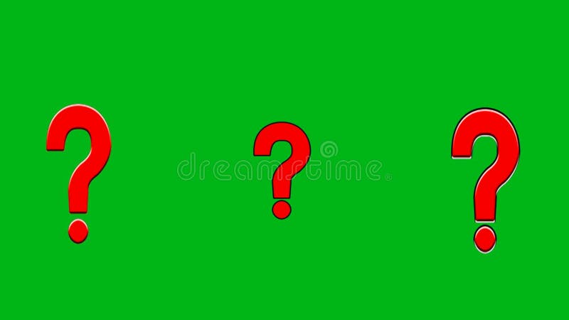 Red Question Symbols Motion Graphics with Green Screen Background Stock ...