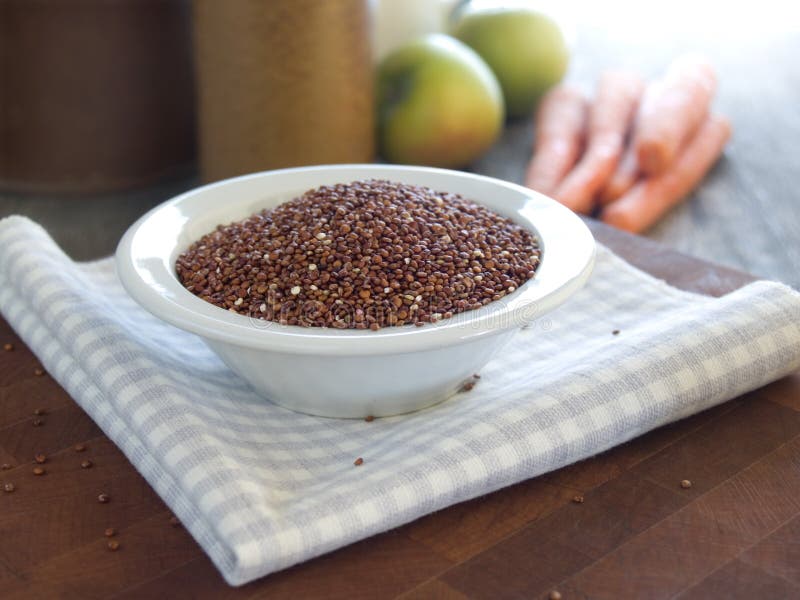 Red quinoa stock photo. Image of quinoa, table, rustic - 7214634