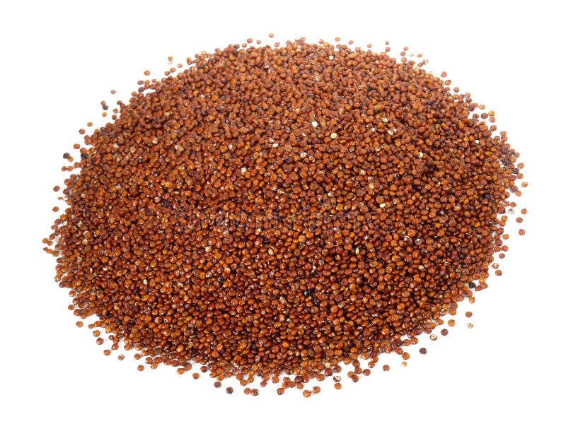 Red Quinoa on White Background - Isolated Stock Photo - Image of gluten ...