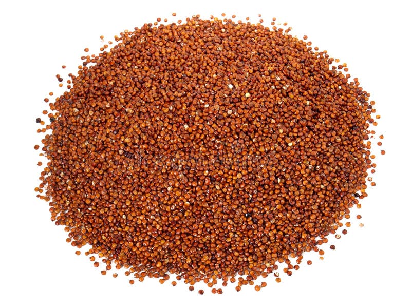 Red Quinoa on White Background - Isolated Stock Image - Image of ...