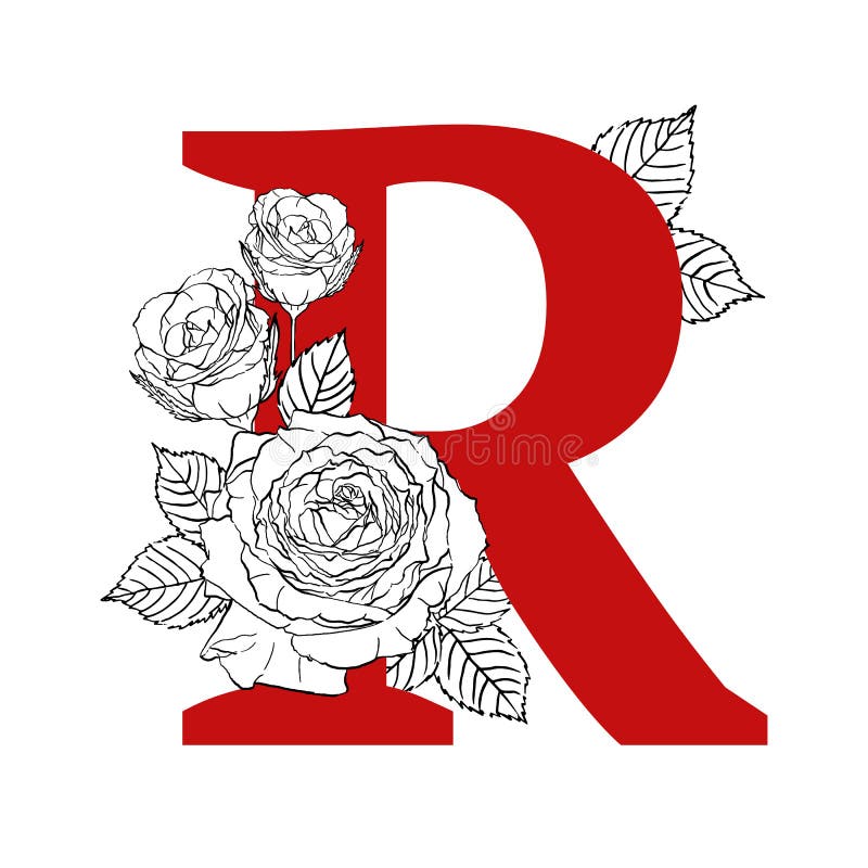 R Rose Stock Illustrations – 838 R Rose Stock Illustrations, Vectors ...