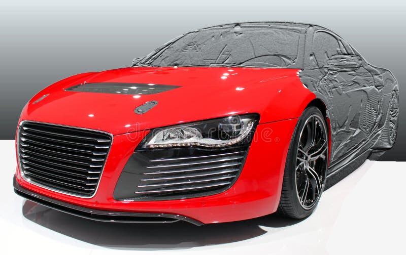 Red race car stock image. Image of fast, exotic, audi - 22573911