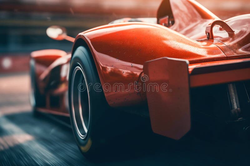 Red Race Car in Motion Blur. Generative AI Stock Illustration ...