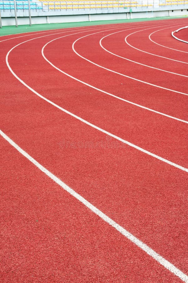 Lanes Of A Red Race Track Picture. Image: 5724695