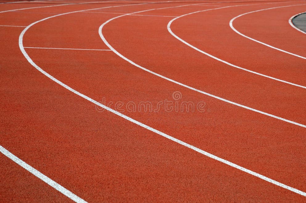 Red race track stock image. Image of striped, track, terra - 6744329