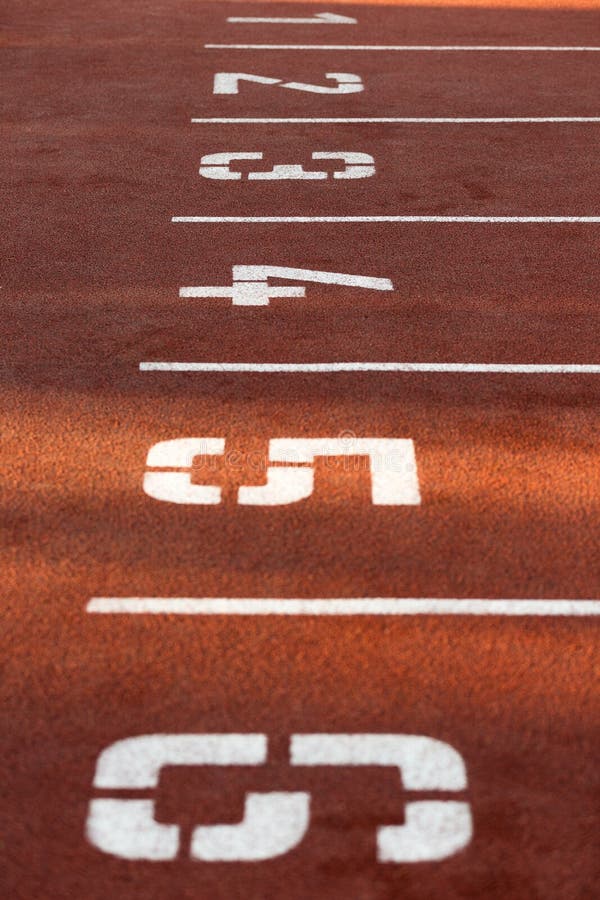 Red Race Track with Numbers. Stock Image - Image of practice, exercise ...